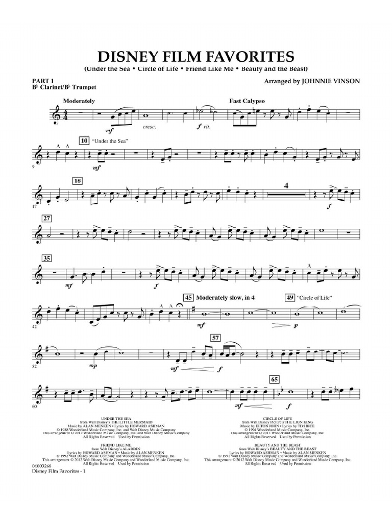 Disney Film Favorites - Trumpet BB 1 | PDF