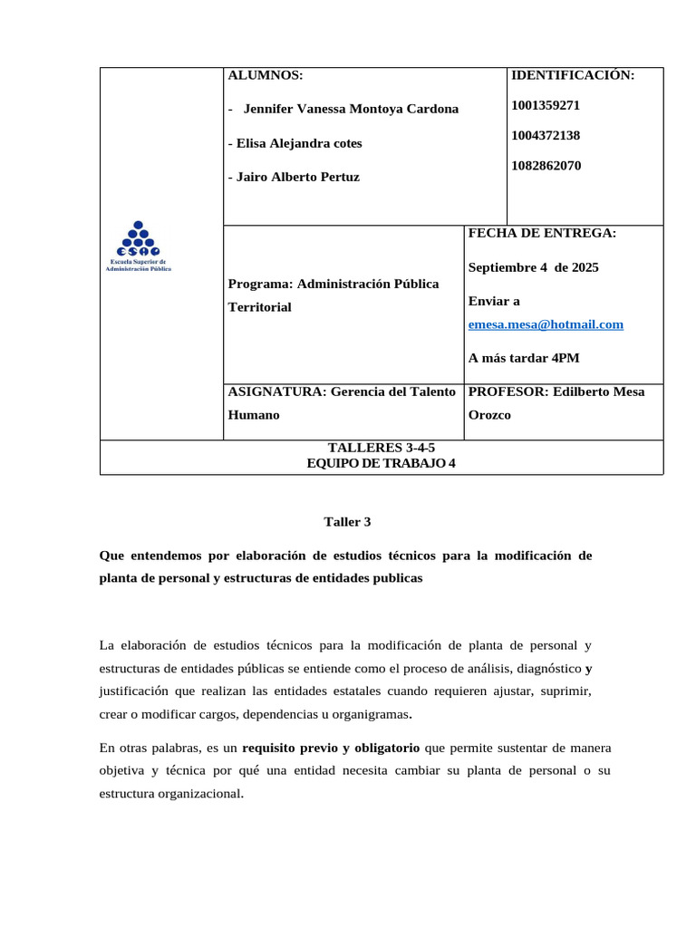 Equipo 4 Guias e Instrumentos para Los Procesos de Gestion de Talento ...