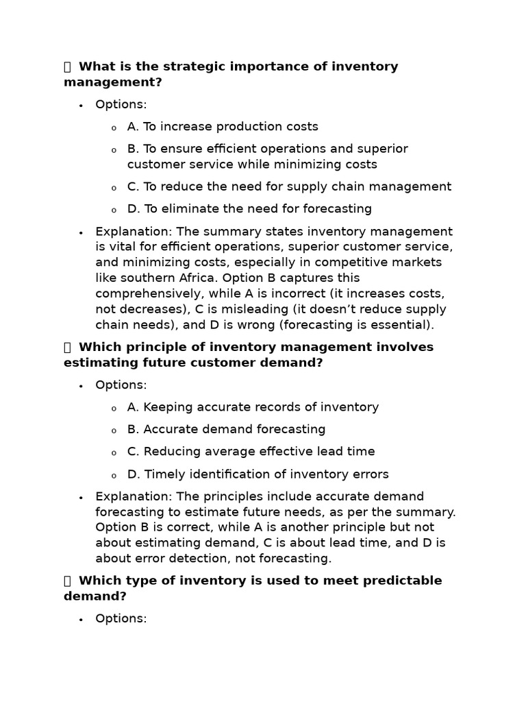 Importance of Inventory Management | PDF | Inventory | Quality Management