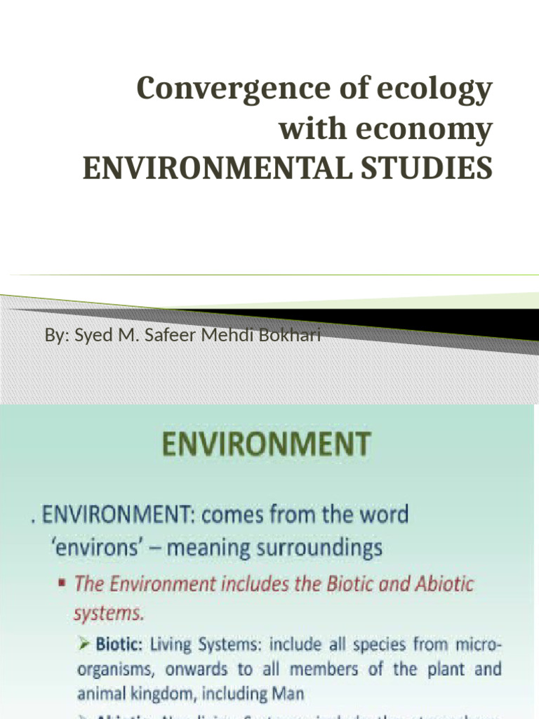 Ecology vs. Economy: Resource Insights | PDF