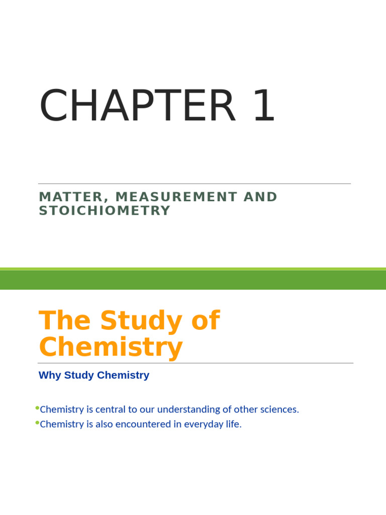 Chemistry Basics: Matter and Measurement | PDF | Mole (Unit) | Mixture