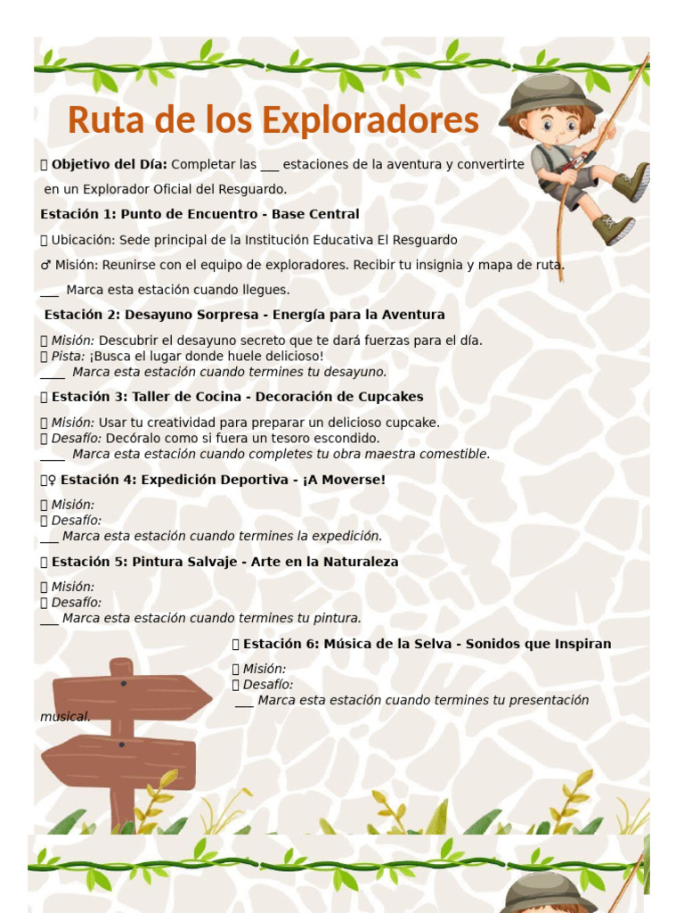 Ruta de Los Exploradores | PDF
