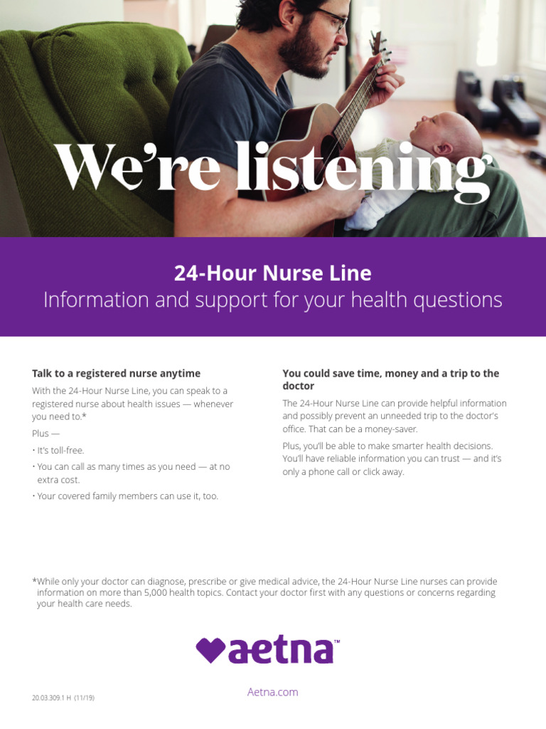 Aetna 24-Hour Nurse Line Overview | PDF | Insurance | Aetna