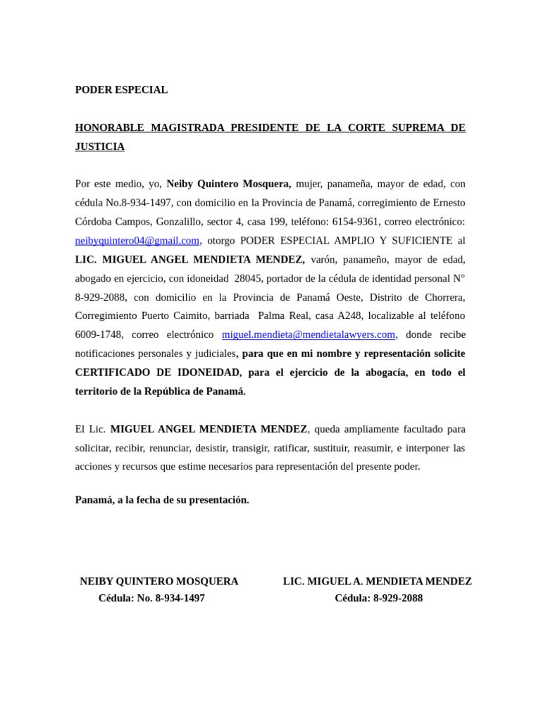 Poder Especial Transito | PDF | Panamá | Ley Pública