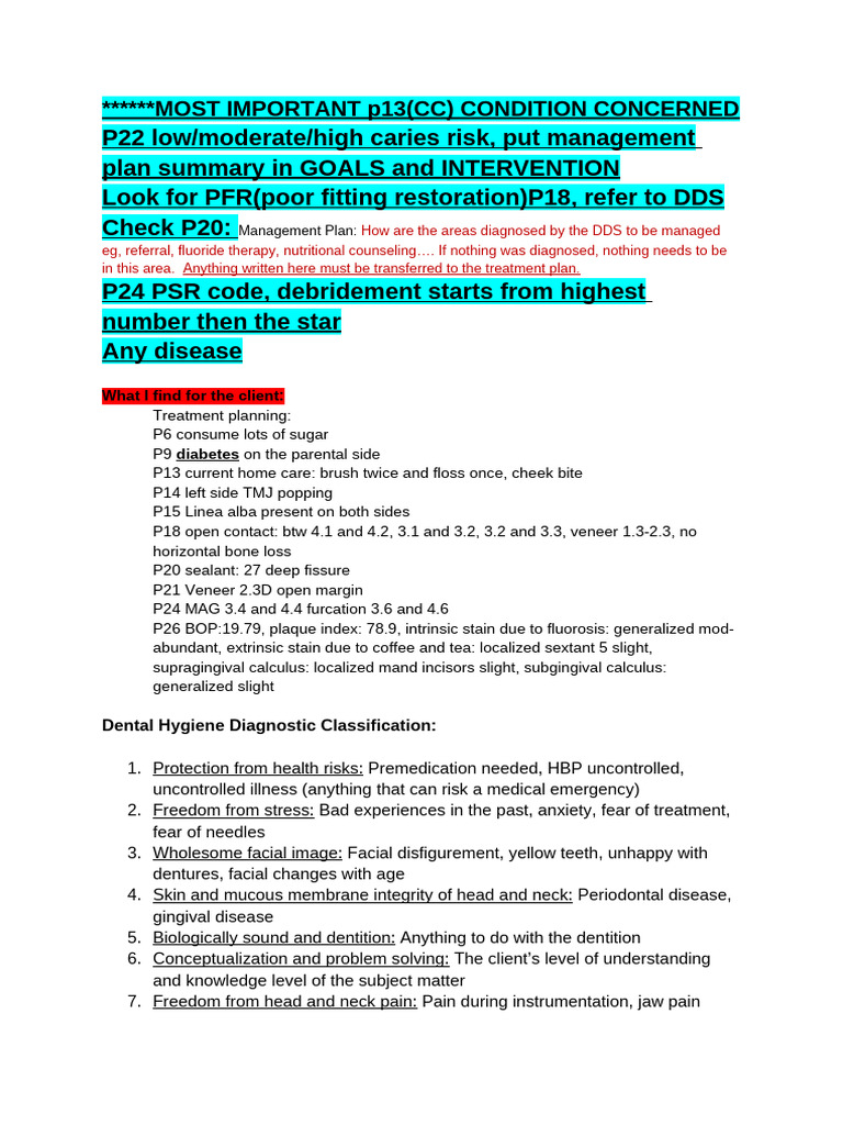 How to Fill Out p29-34 | PDF | Oral Hygiene | Periodontology