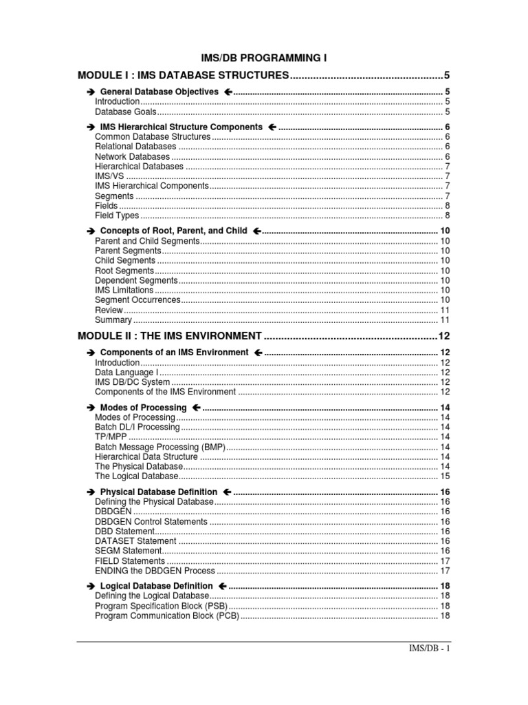 IMS Documentation | PDF | Databases | Hierarchy