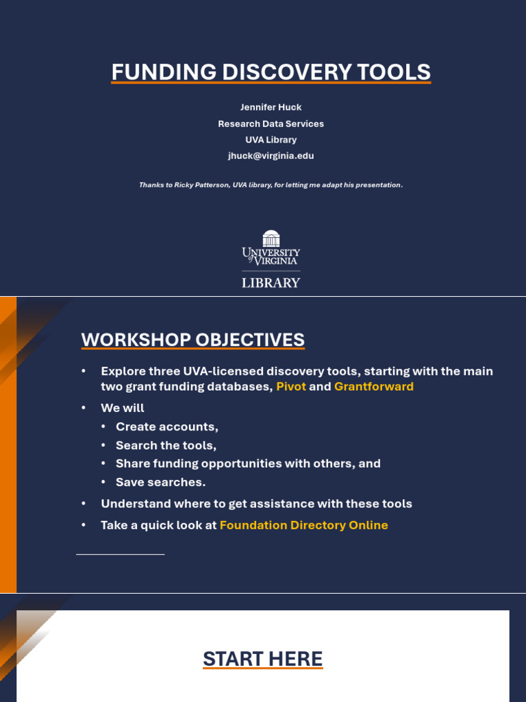 UVA Grant Funding Discovery Tools | PDF | Information Technology ...