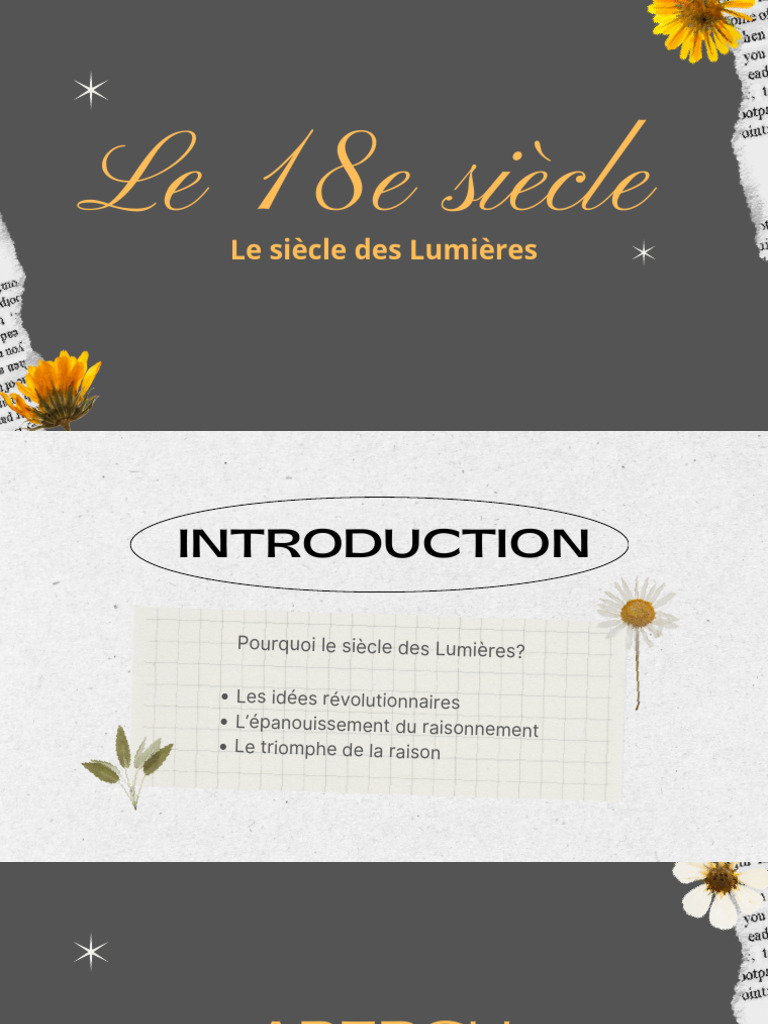 Le 18e siècle : Éveil des Lumières | PDF | Bonheur | Siècle des Lumières