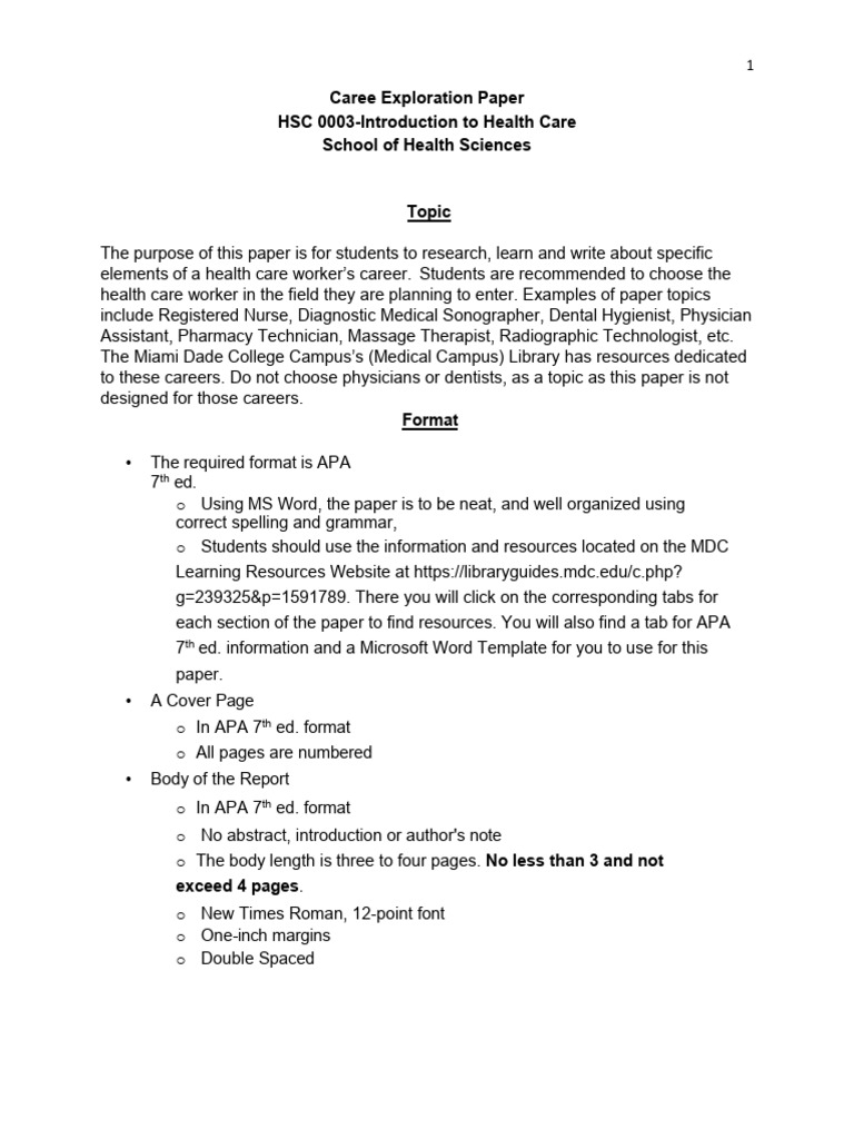 Health Care Career Exploration Guide | PDF | Plagiarism | Health ...
