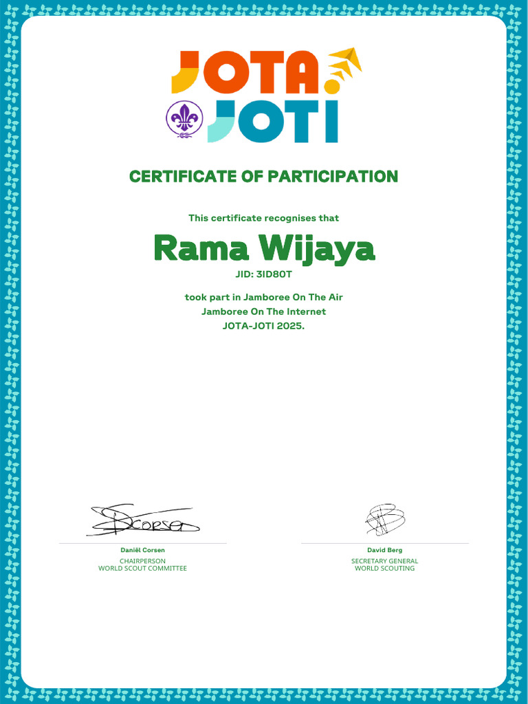 Jota Joti Certificate | PDF