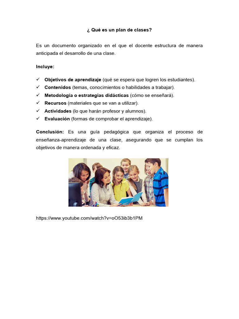 ¿ Qué Es Un Plan de Clases | PDF