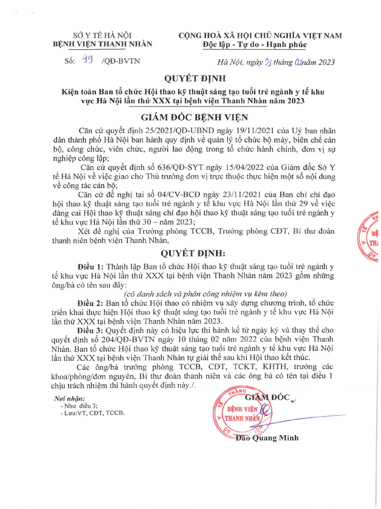 Kien Toan BCĐ Hôi Thao STTT Lần Thứ 30 2.2.2023 | PDF