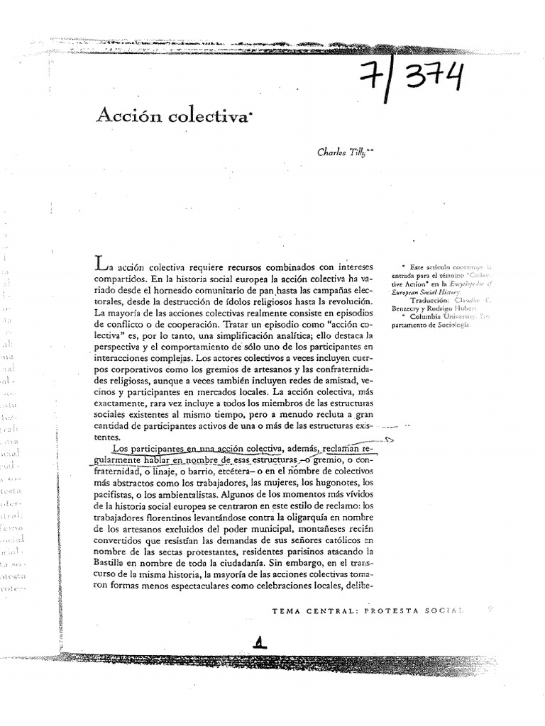 Tilly Charles - Acción Colectiva | PDF