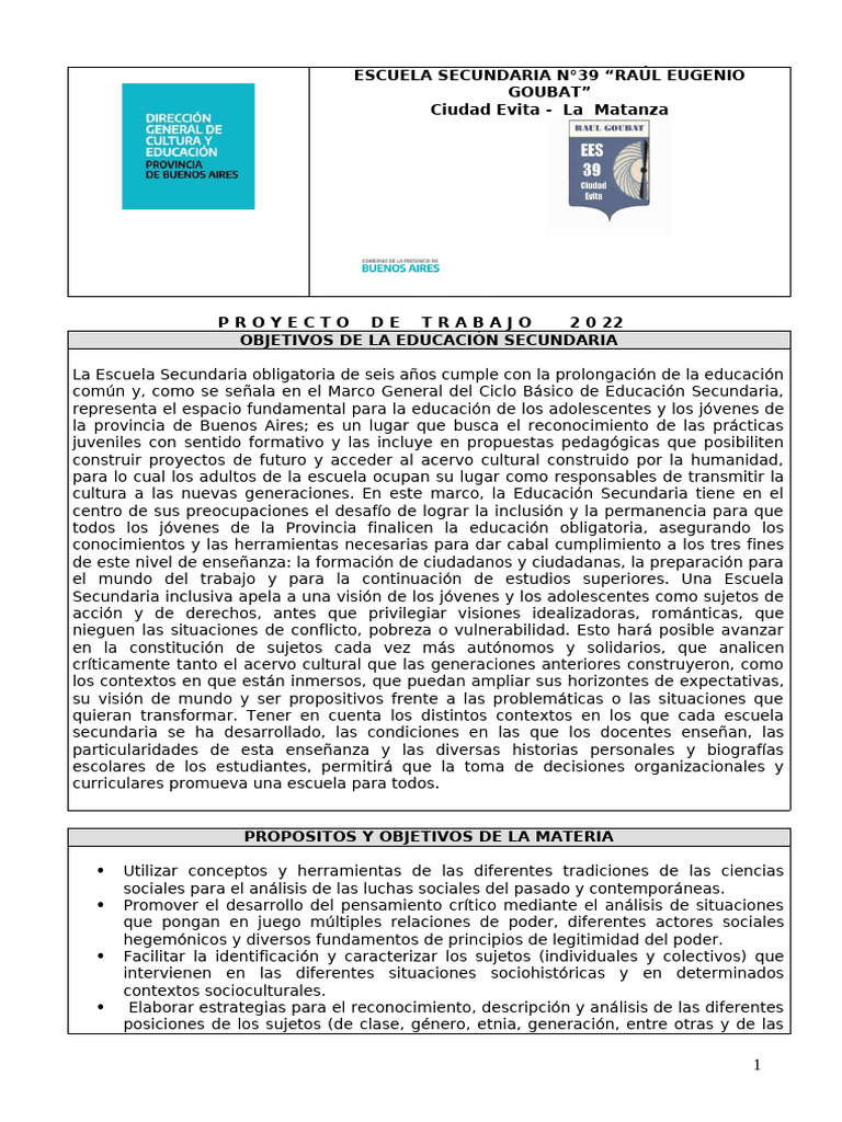 ESCUELA 39 PLANIFICACION Pol y Ciu 2022 | PDF | Derechos humanos | Estado (política)
