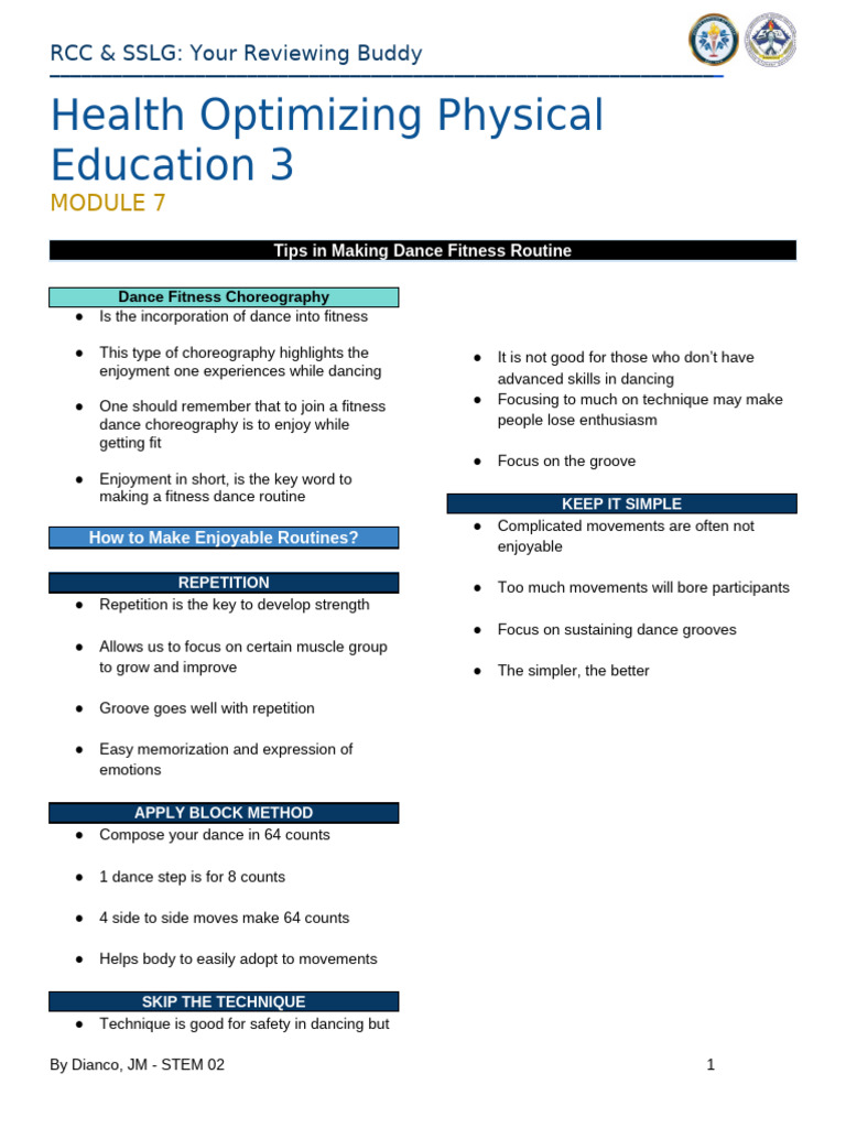 Dance Fitness: Tips and Safety Guidelines | PDF | Heart Rate | Physical ...