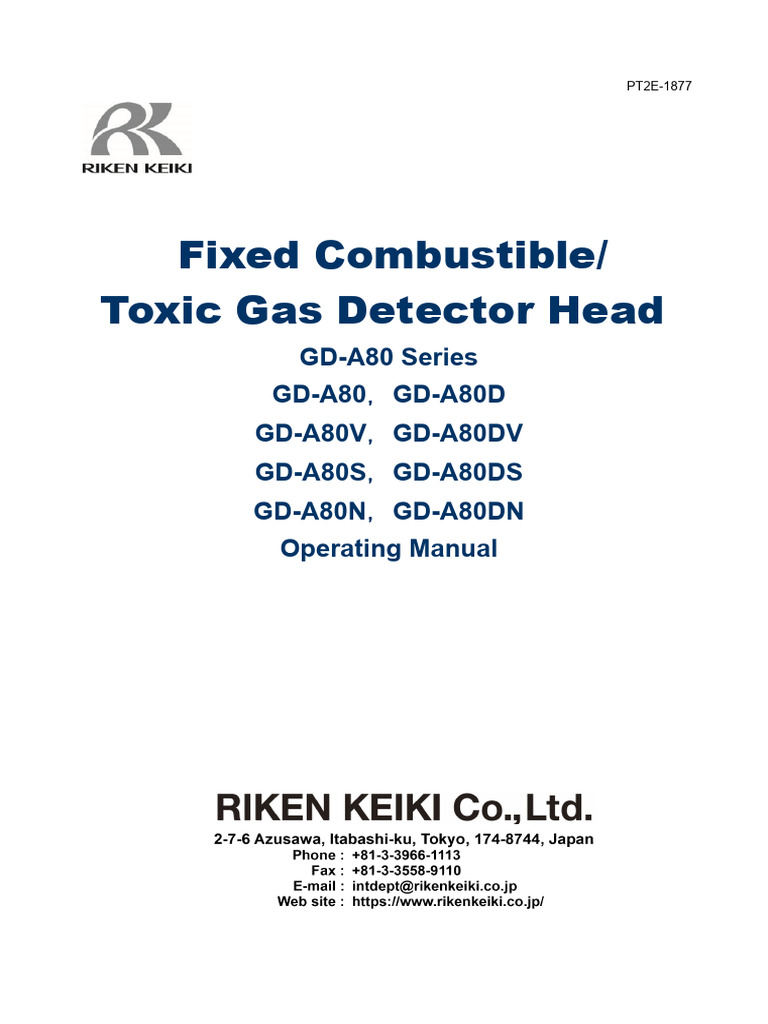 Gd a80 Gd a80 Gd a80d Gd a80v Gd a80dv Gd a80s Gd a80ds Gd a80n Gd a80dn Manual | PDF | Sensor