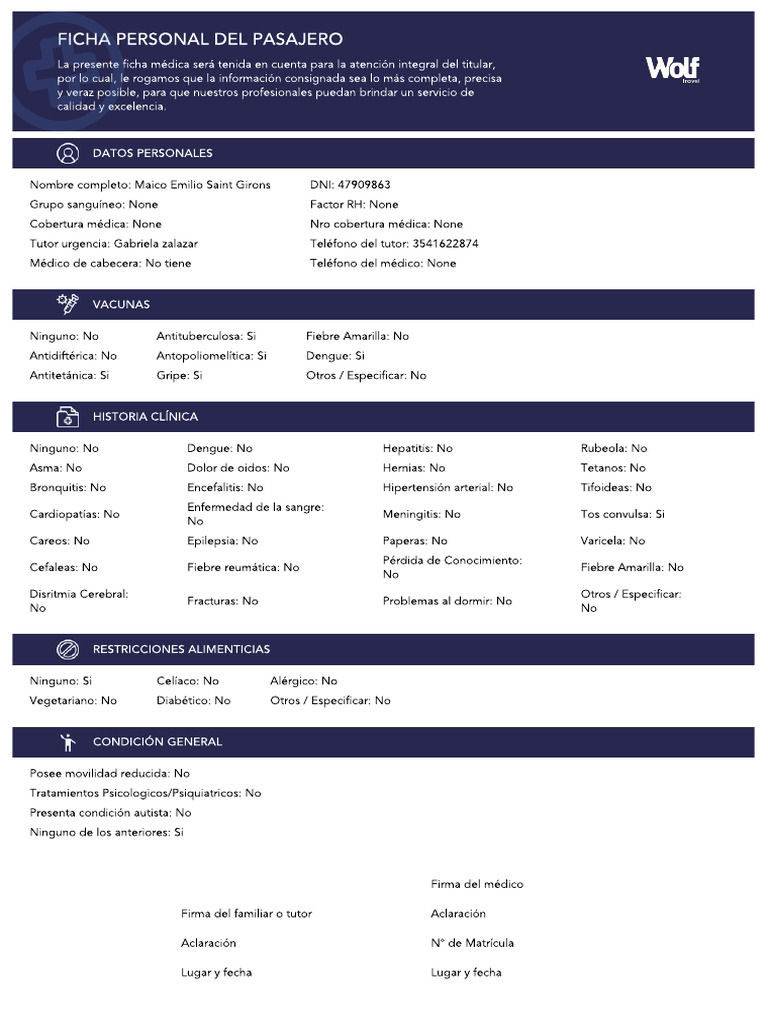 Ficha Personal | PDF