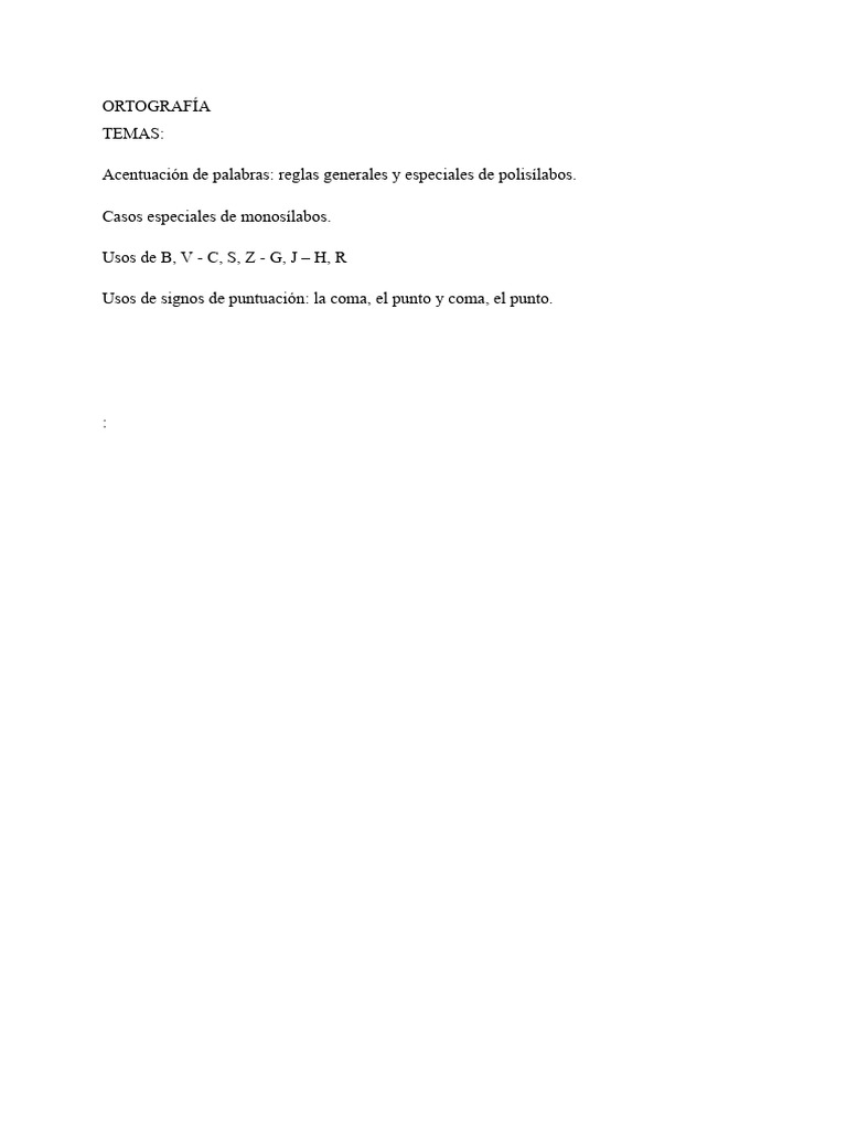 Ortografía. Acentuación. Puntuación. B-V-C-S-Z-G-J-H-R | PDF ...