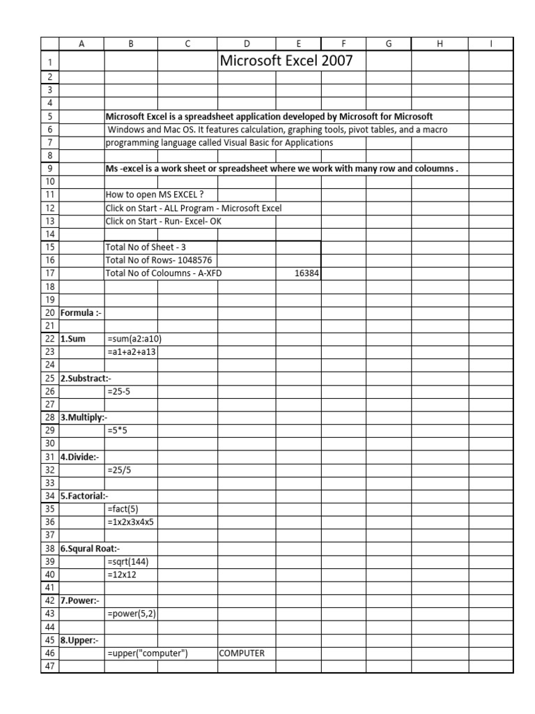 Copy of EXCEL_-4(1) | PDF | Microsoft Excel | Spreadsheet Software