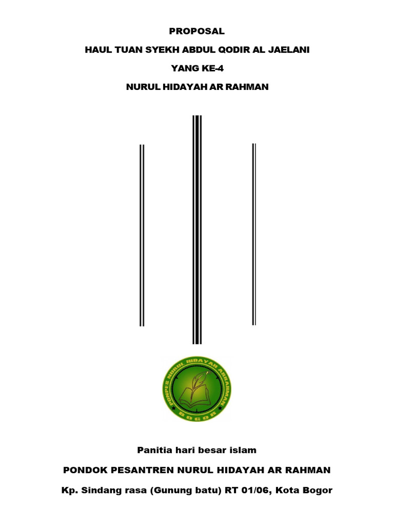 PROPOSAL Haul Tuan Syekh Nurul Hidayah Ar Rahman | PDF
