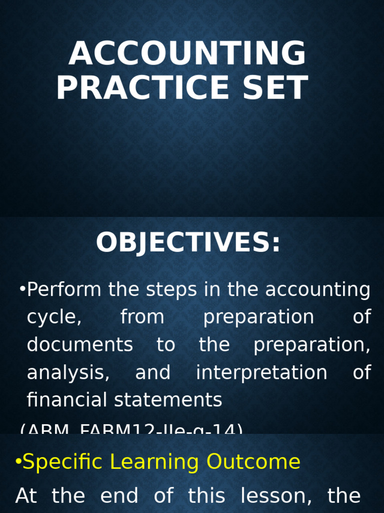 Accounting Practice Set | PDF | Invoice | Receipt