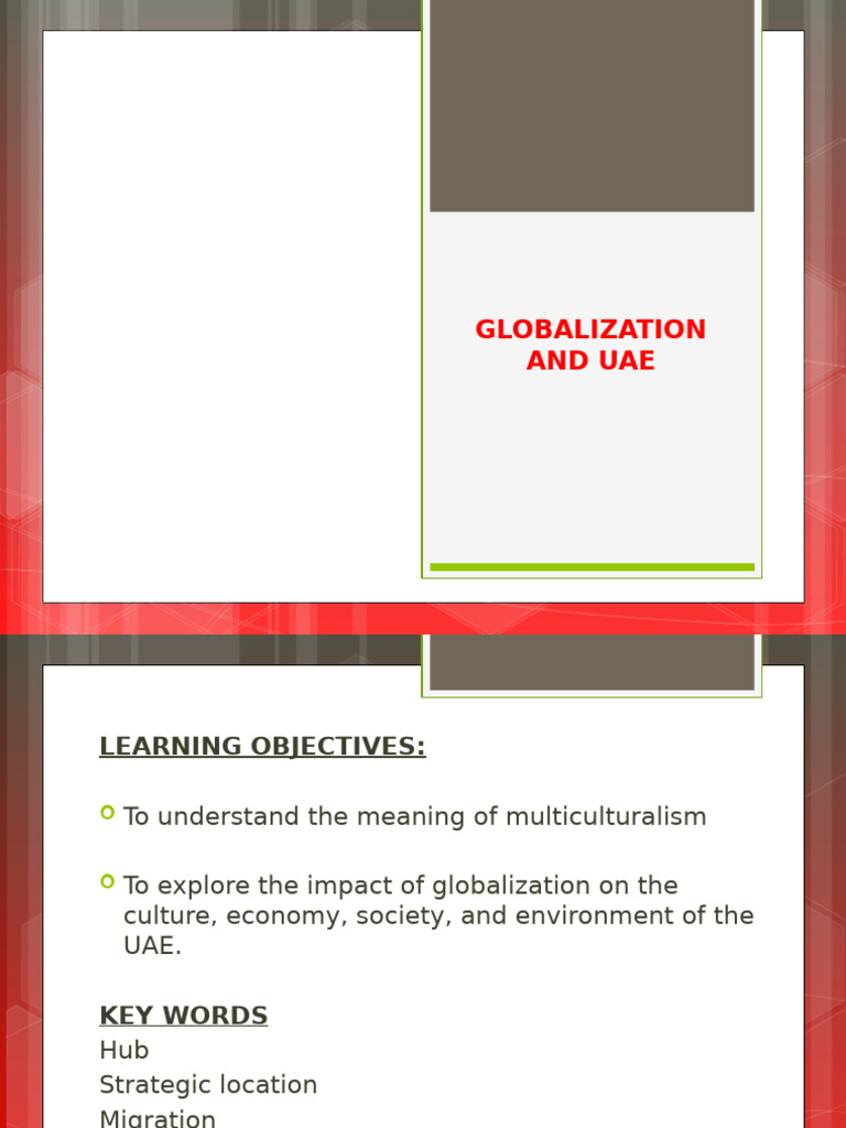 Globalization and Multiculturalism in UAE | PDF