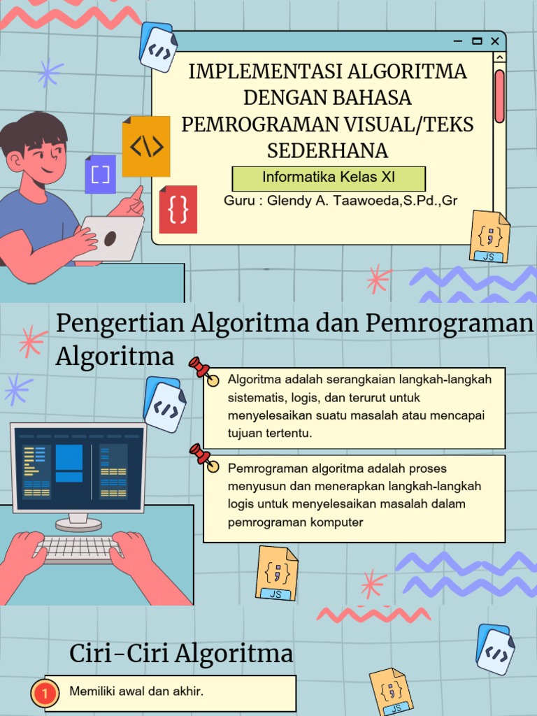 Bab 2 - Pertemuan 2 - Implementasi Algoritma Dengan Bahasa Pemrograman Visualteks Sederhana | PDF