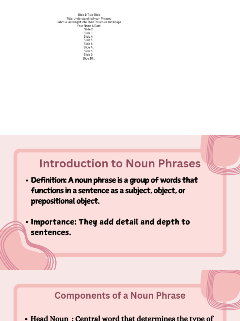 Noun Phrase | PDF