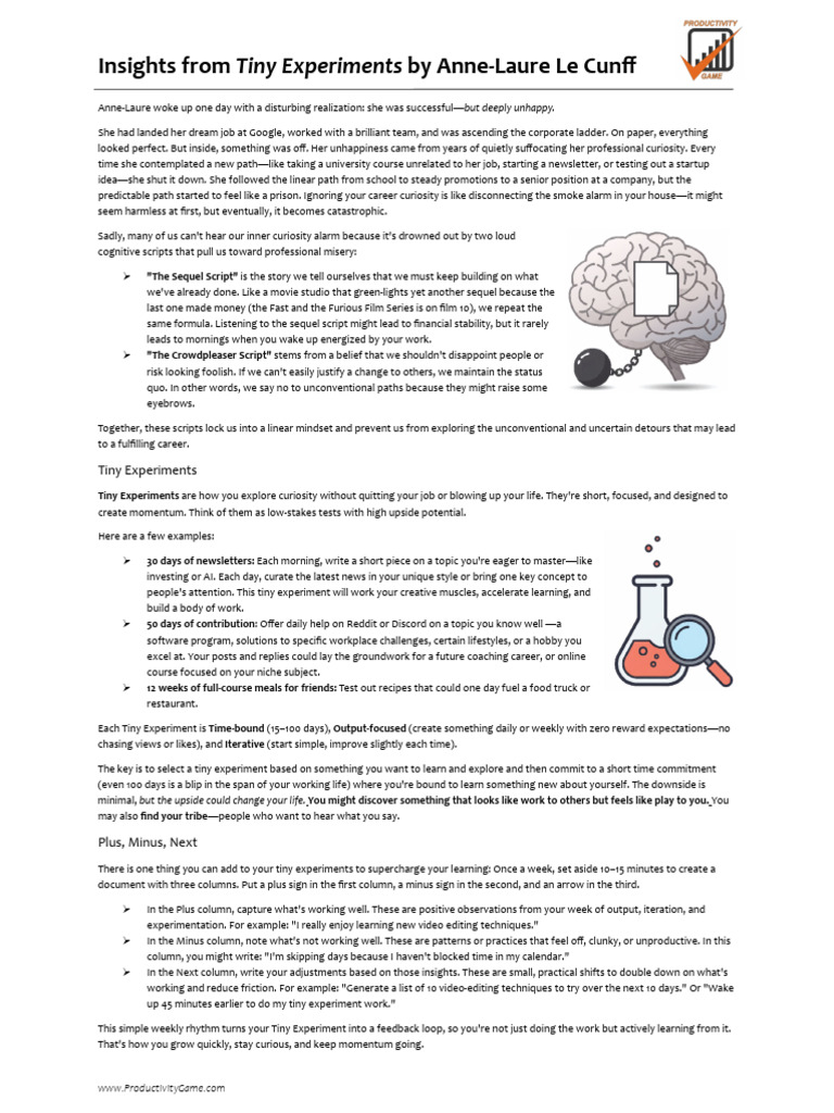 Tiny Experiments | PDF | Cognition | Psychological Concepts