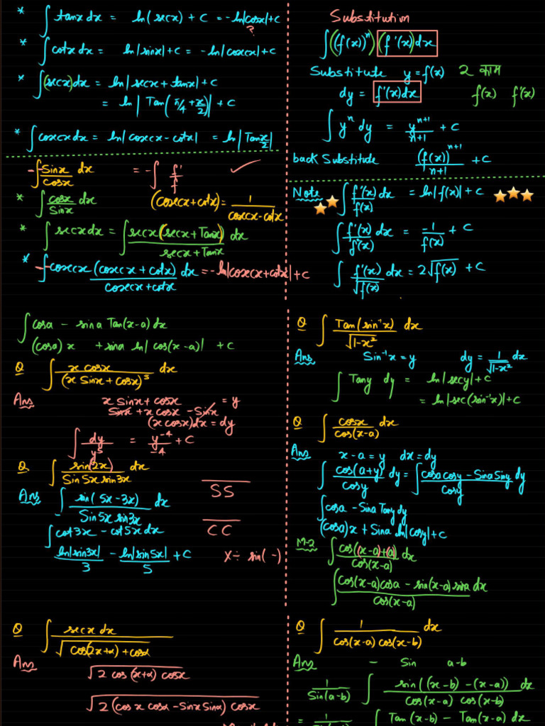Indefinite Integration - L-02 (Class Notes) - Substitution | PDF