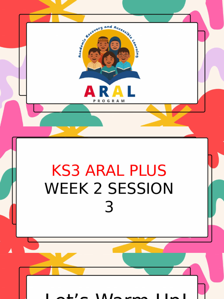 KS3 Aral Plus Week 2 Session 3 | PDF