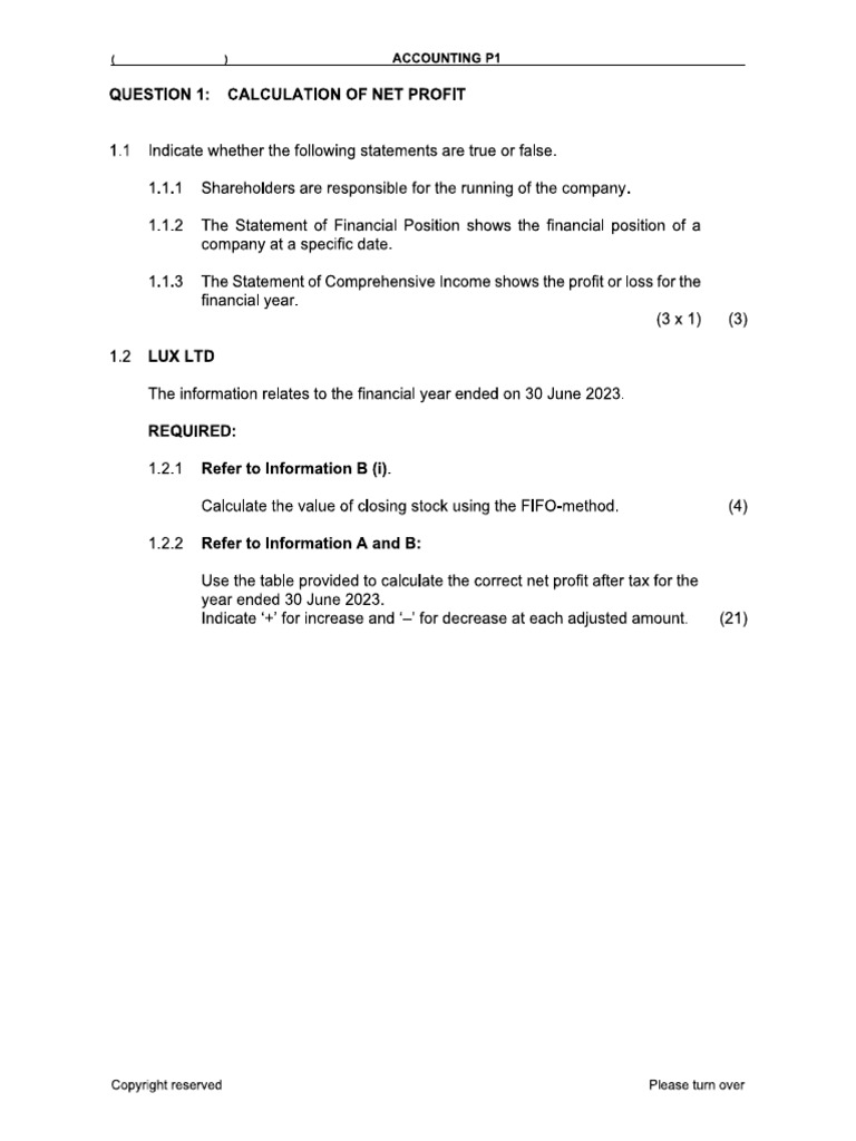 Week1 Camp Acc Test | PDF