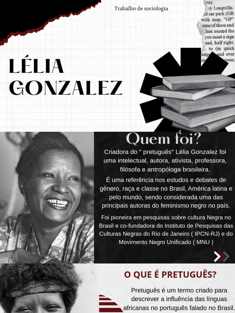 Lélia Gonzalez e o Pretuguês no Brasil | PDF | Racismo | Discriminação ...