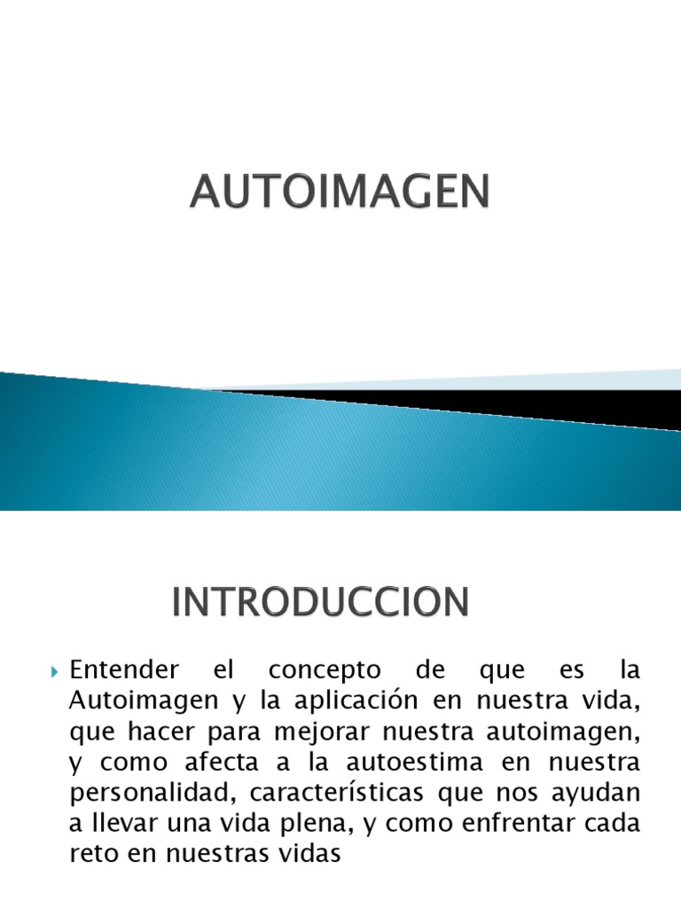Mejorar Autoimagen y Autoestima | PDF | Crecimiento personal y ...