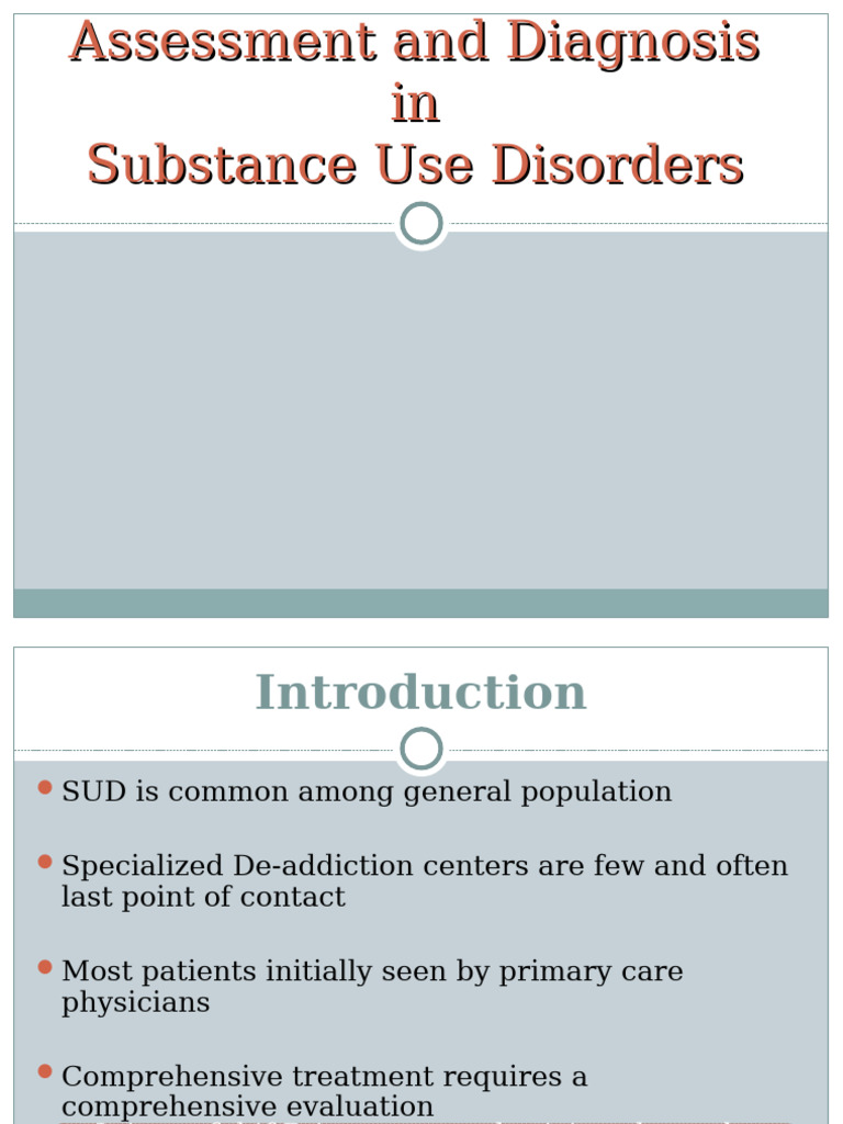 Assessment of Substance Use Disorders | PDF | Substance Abuse ...