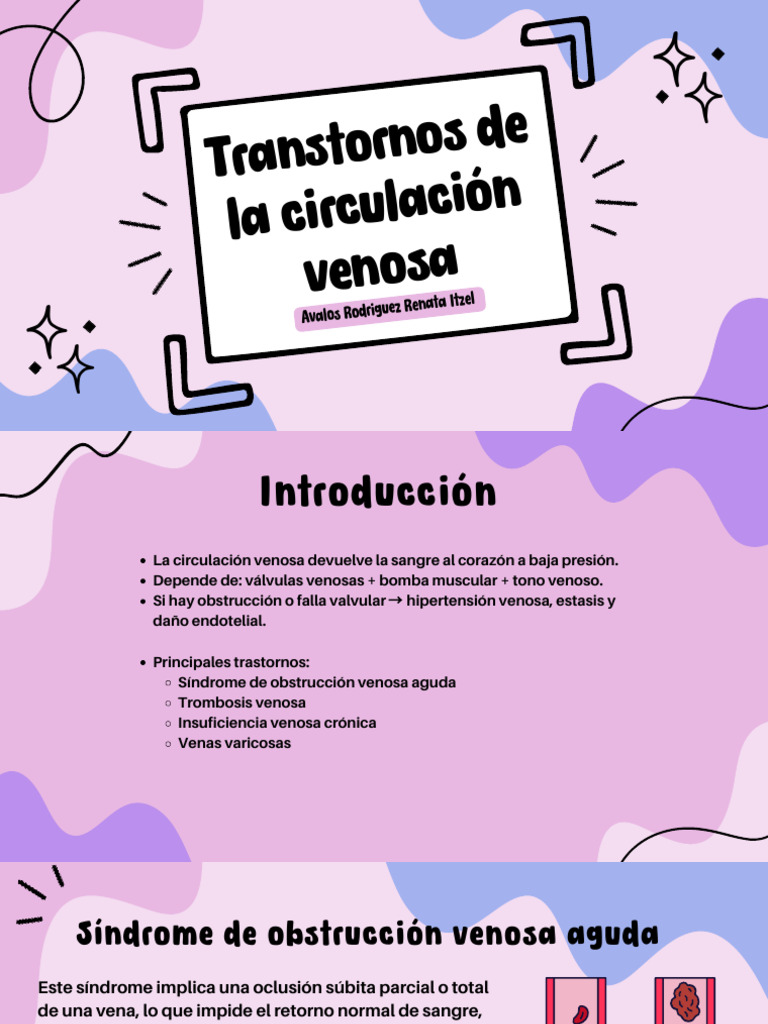 Trastornos de la Circulación Venosa: Diagnóstico y Síntomas | PDF ...