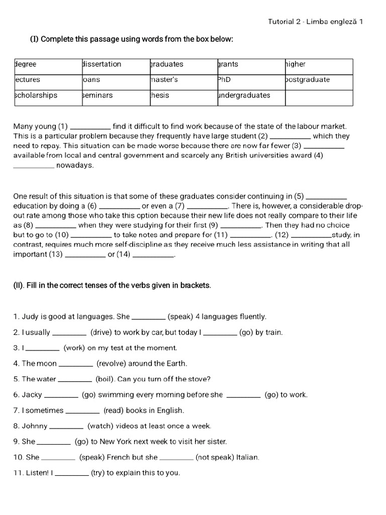 Exercitii Tutorial 2 | PDF