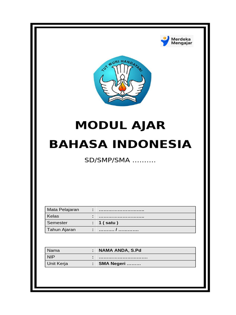 Cover Modul Ajar (Edit Mapel) | PDF