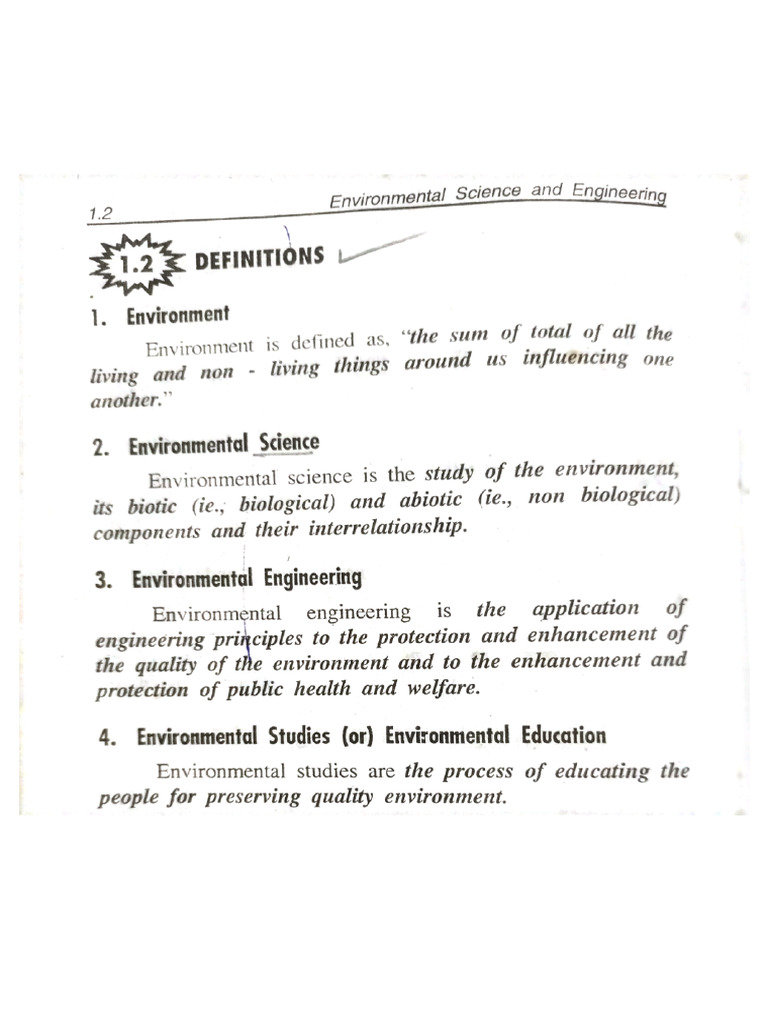 EVS (Unit 1) B.com (CS) | PDF