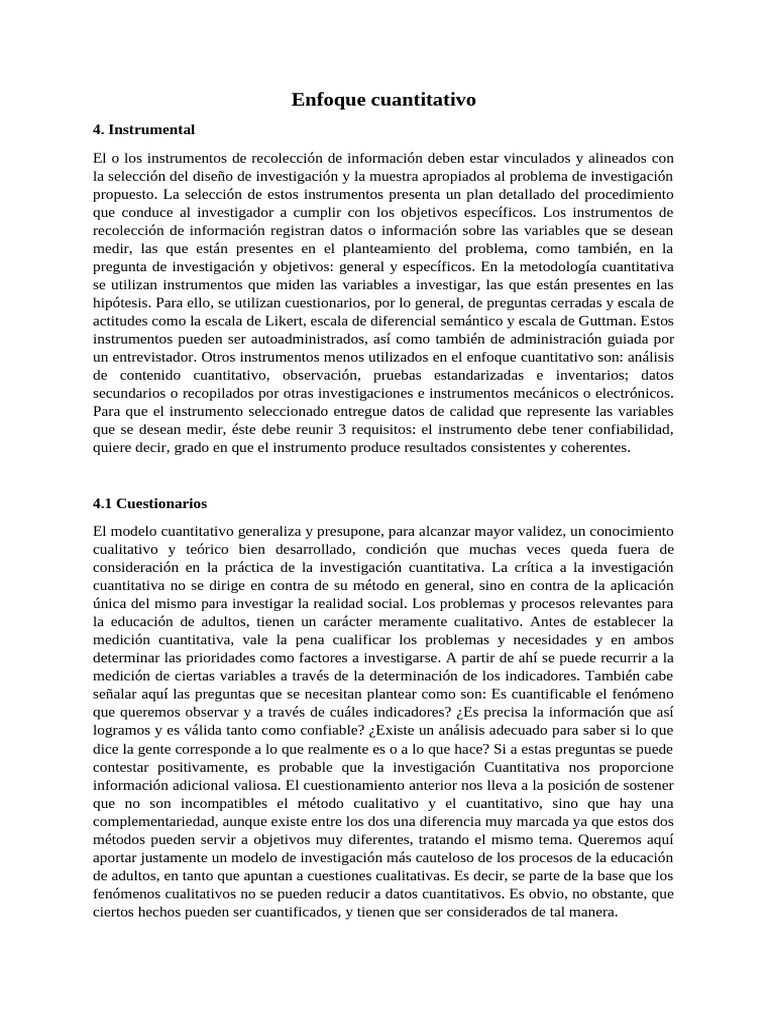 Enfoque Cuantitativo 2 | PDF | Investigación cuantitativa | Datos