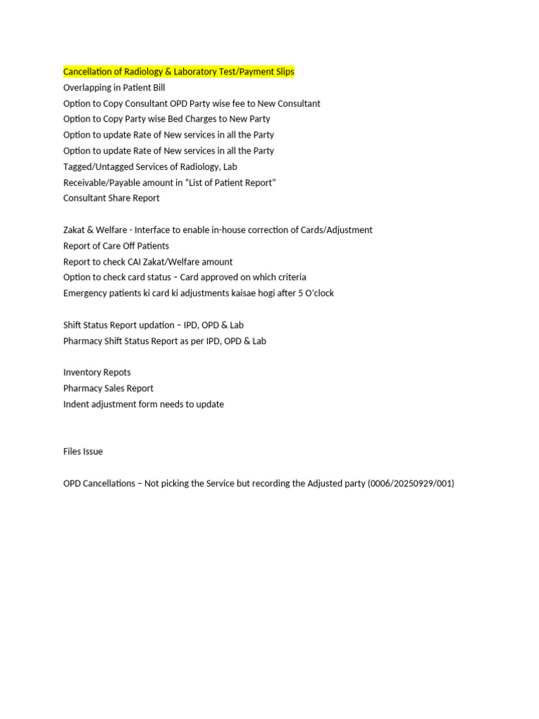 Radiology & Lab Test Cancellation Guide | PDF