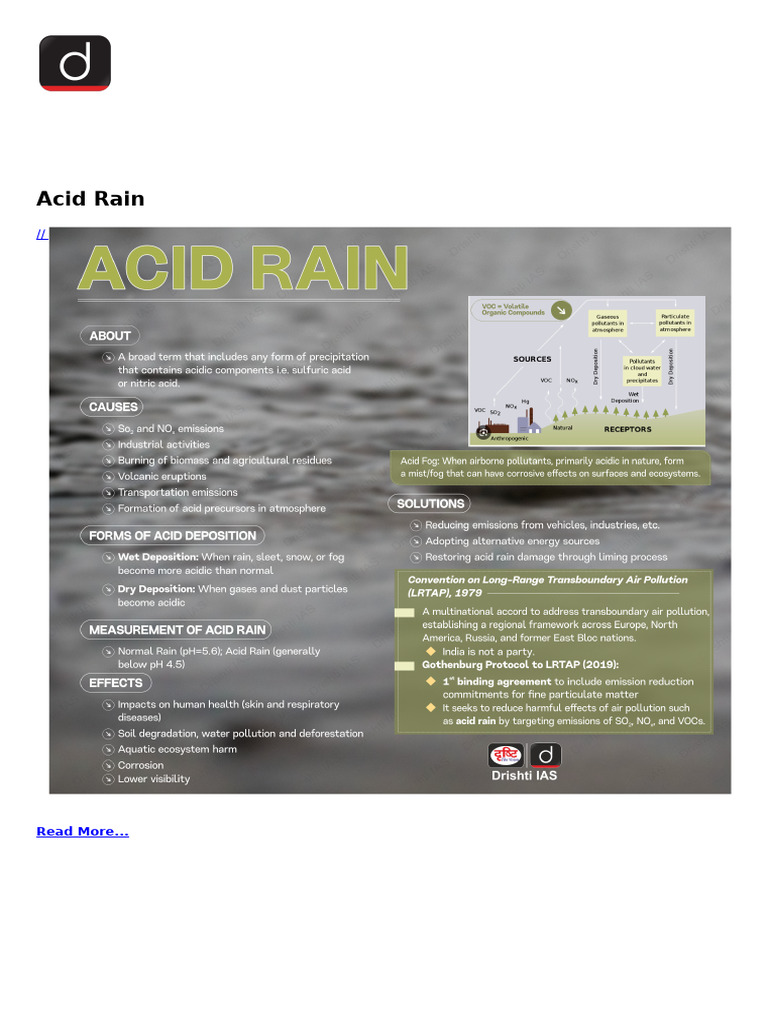 Effects of Acid Rain | PDF