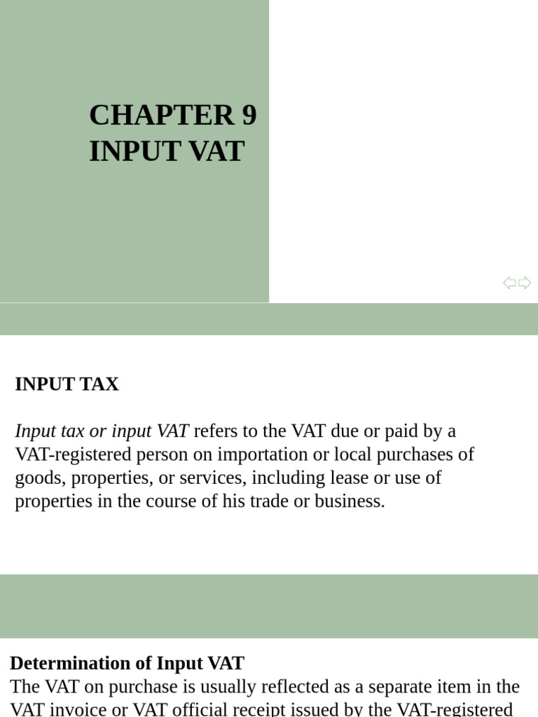 Understanding Input VAT and Its Types | PDF | Value Added Tax | Receipt
