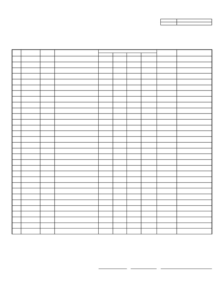 Formulir Daftar Absensi Karyawan | PDF