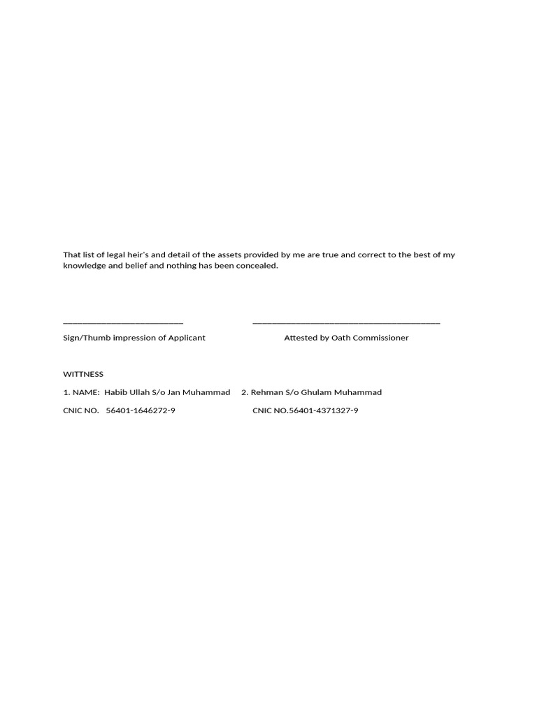 That List of Legal Heir | PDF