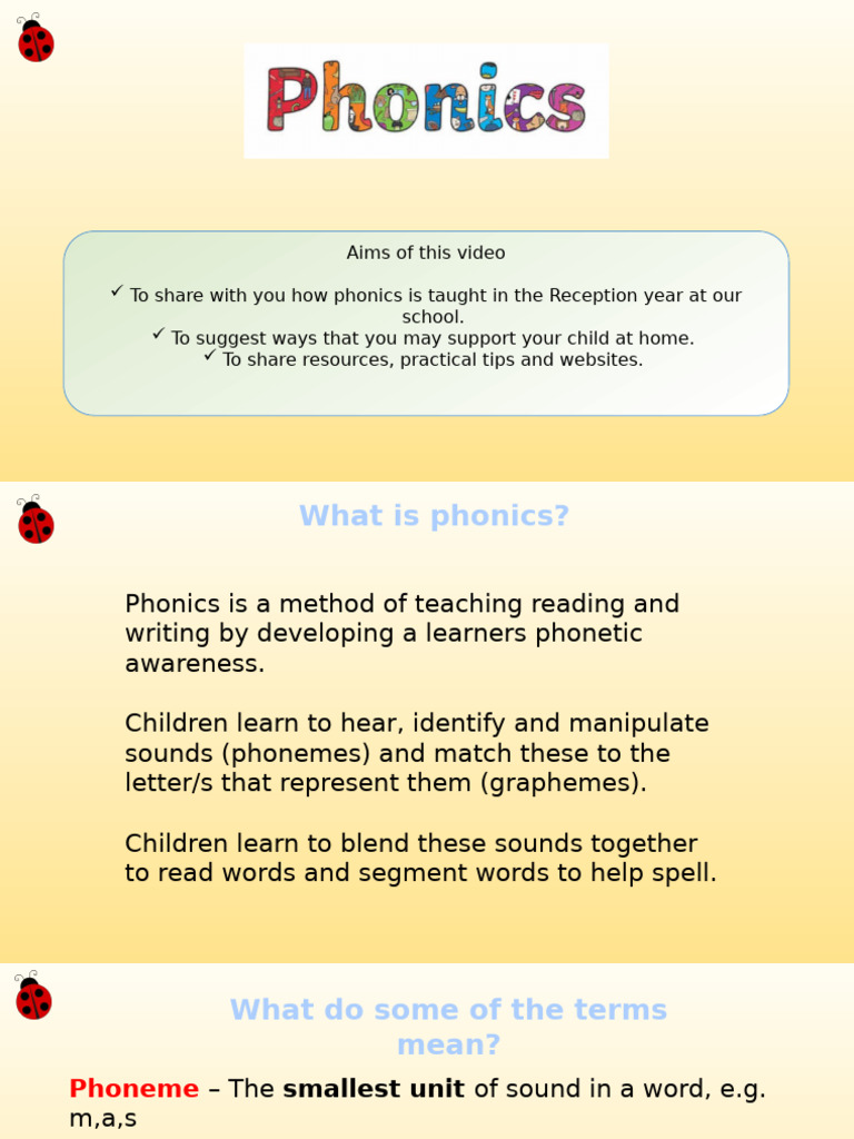 Parents Phonics Information Evening Dec 21 | PDF | Phonics | Linguistics