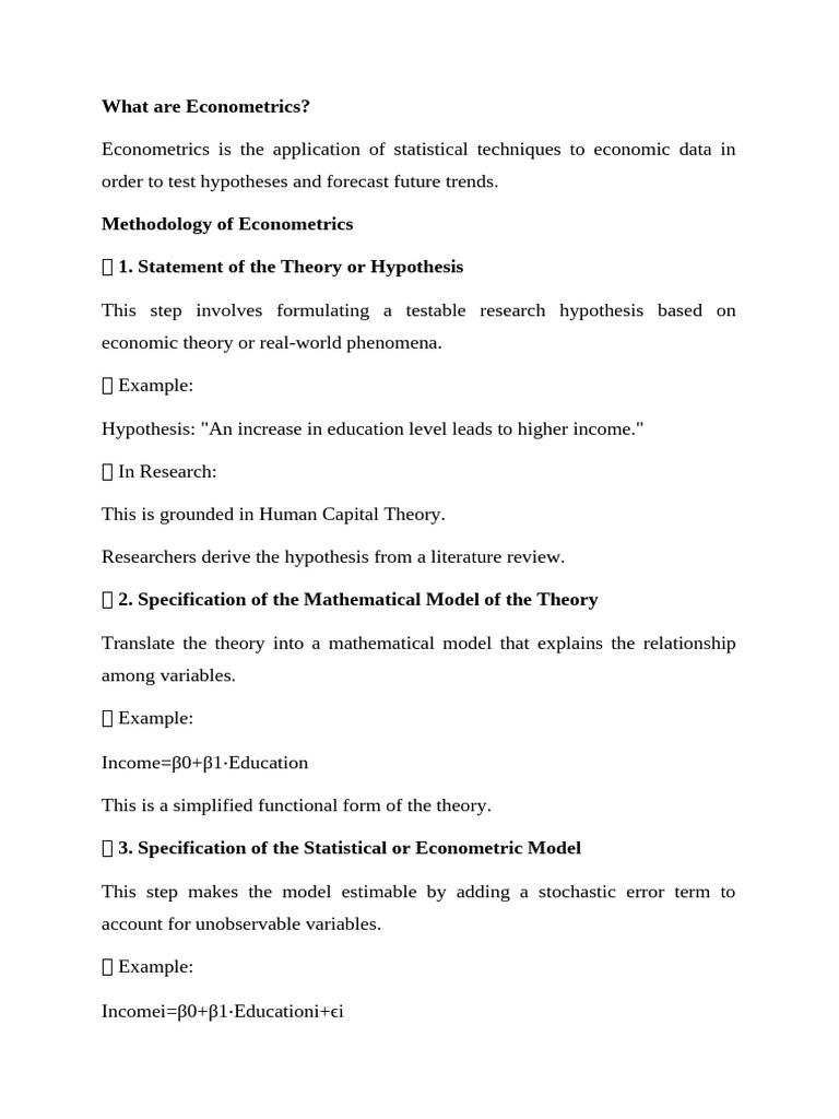 Understanding Econometrics Methodology | PDF | Endogeneity ...
