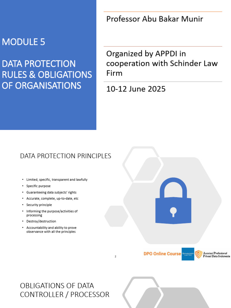 Data Protection Rules & Obligations Guide | PDF | Information | Justice