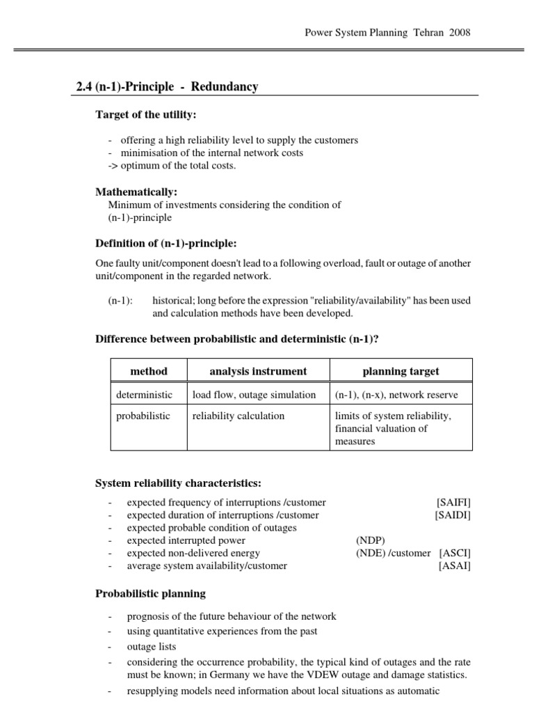  N 1 Redundancy PDF Reliability Engineering Probability