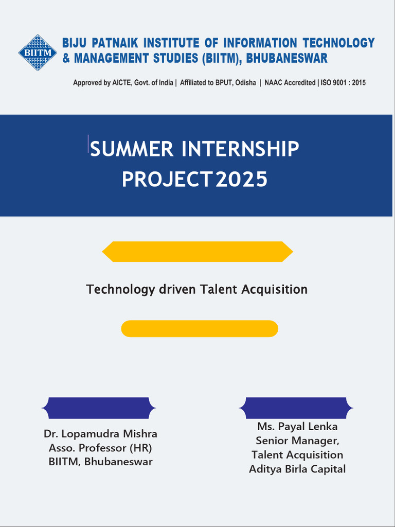 Twinkle Mishra - SIP Report of ABSLI | PDF | Recruitment | Human Resource Management